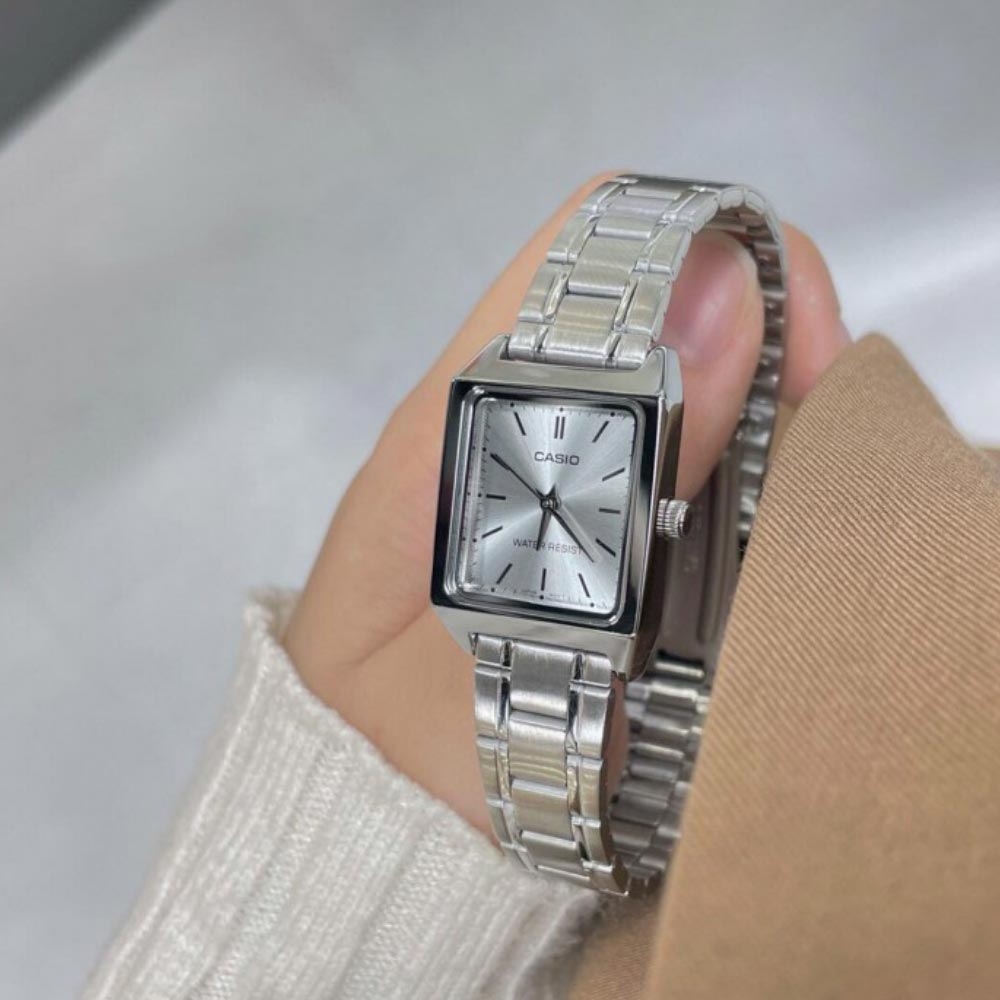 Reloj Casio Tank Análogo LTP-V007D-7E Acero - Dando la Hora - Dando La Hora