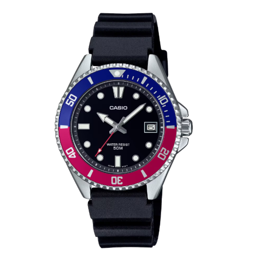 Reloj Casio Mini Marlin Duro MDV-10-1A2 Pepsi 38,5mm - Dando la Hora ...