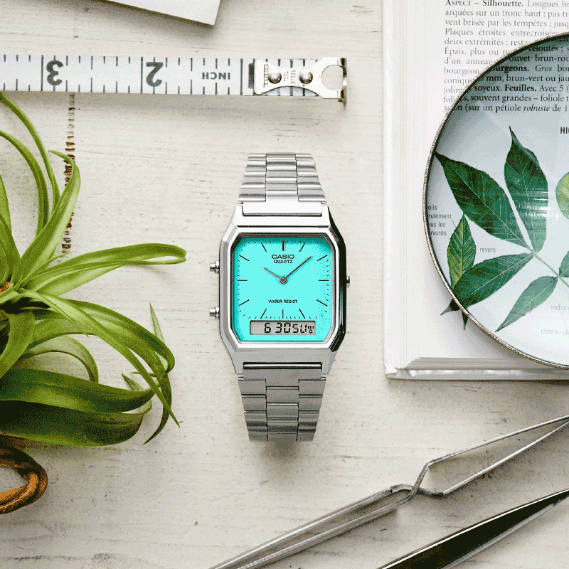 Reloj Casio Vintage AQ-230A-2A2 Tiffany - Dando la Hora - Dando La Hora