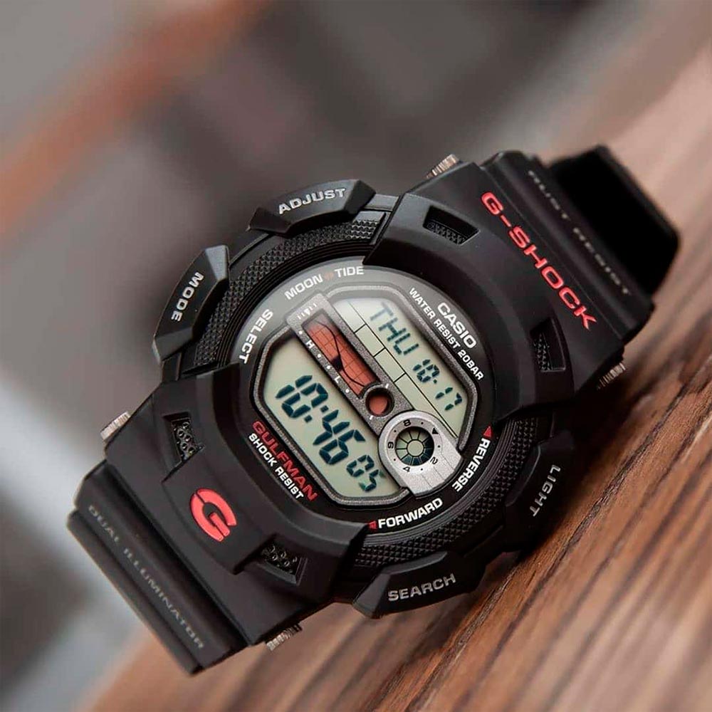 Reloj Casio G-Shock Gulfman G-9100-1DR Titanio Moonphase - Dando la ...