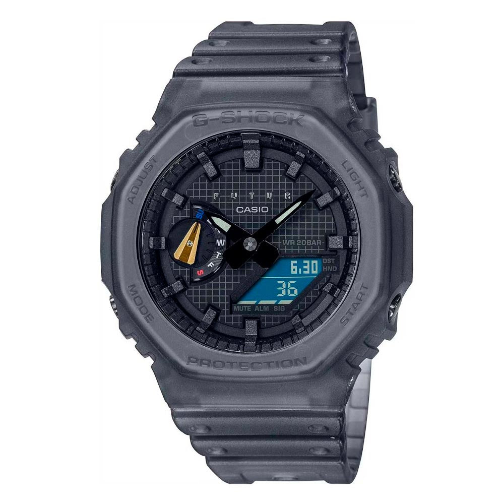 Reloj Casio G Shock Royal Oak Ga 2100ft 8aer Futur Gris Dando La Hora