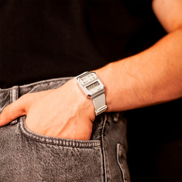 Reloj Casio Vintage A100WEF-8ADF Alien F-100 Plateado - Dando la Hora ...