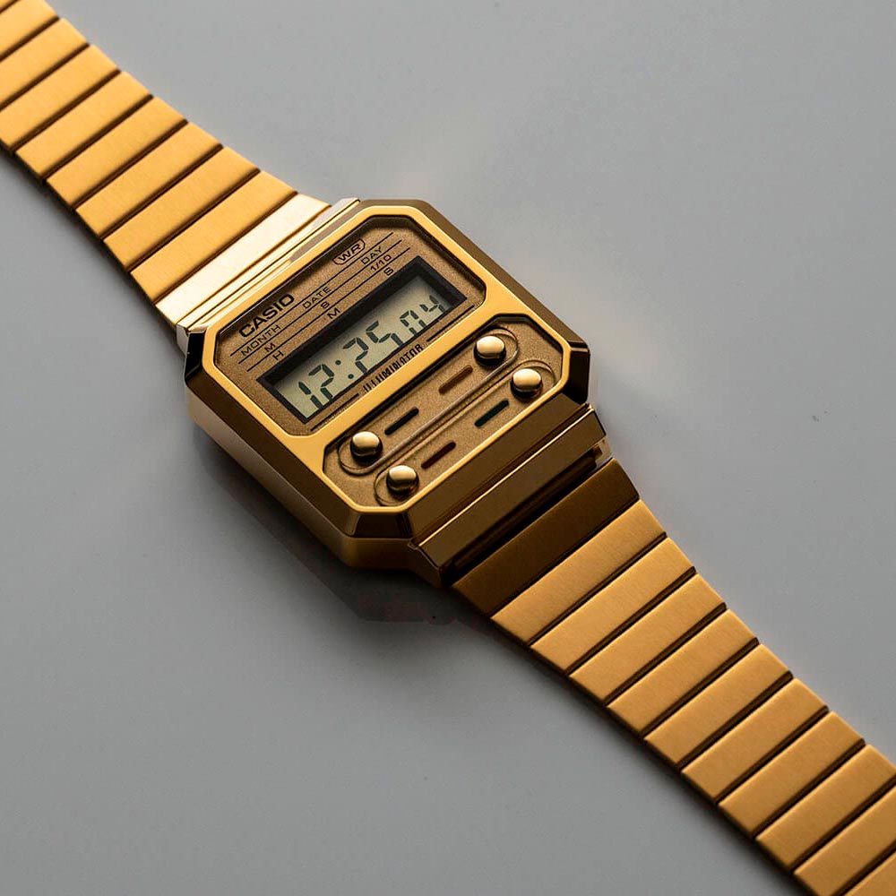 Reloj Casio Vintage A100WEG-9ADF Alien F-100 Dorado - Dando la Hora ...