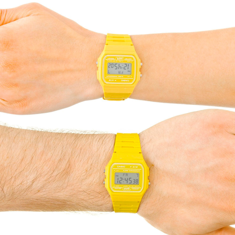 Reloj Casio Vintage F-91WC-9A Amarillo Digital - Dando la Hora - Dando ...