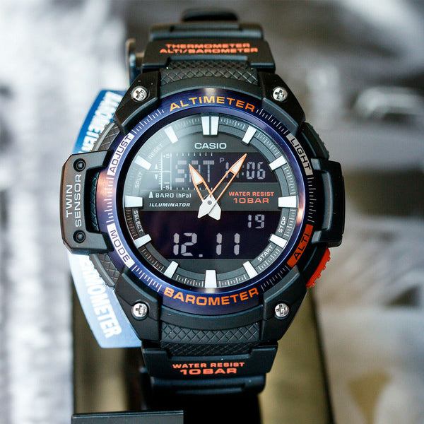 Reloj Casio Vintage Twin Sensor SGW-450H-2BCF Negro - Dando la Hora - Dando La Hora