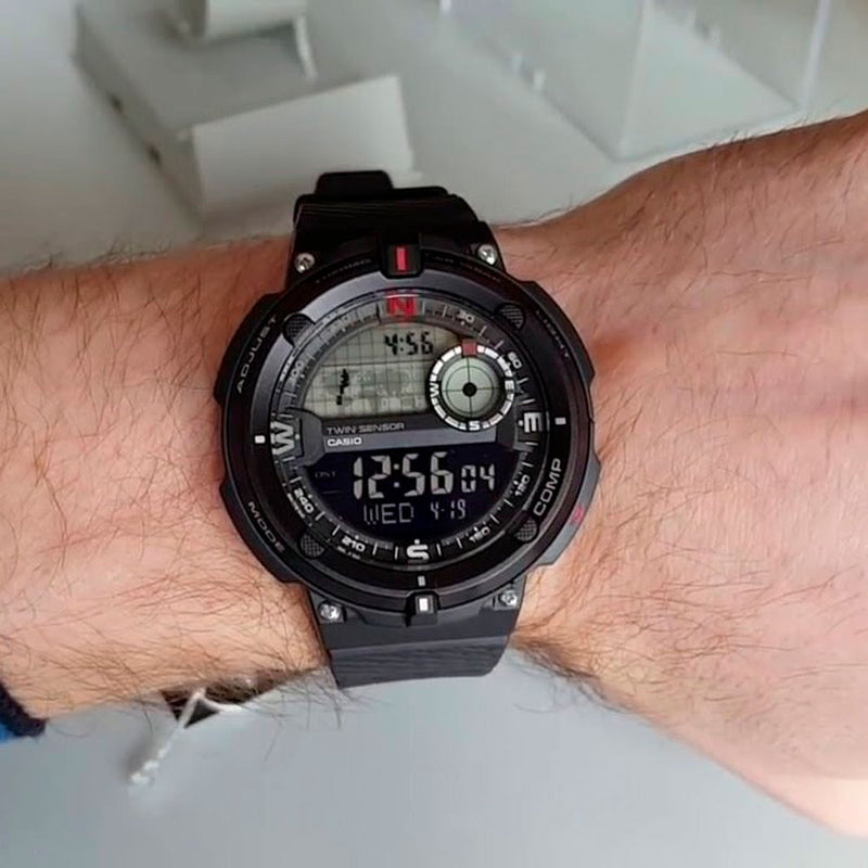 Reloj Casio Vintage Twin Sensor SGW-600H-1BCF Negro - Dando la Hora - Dando La Hora