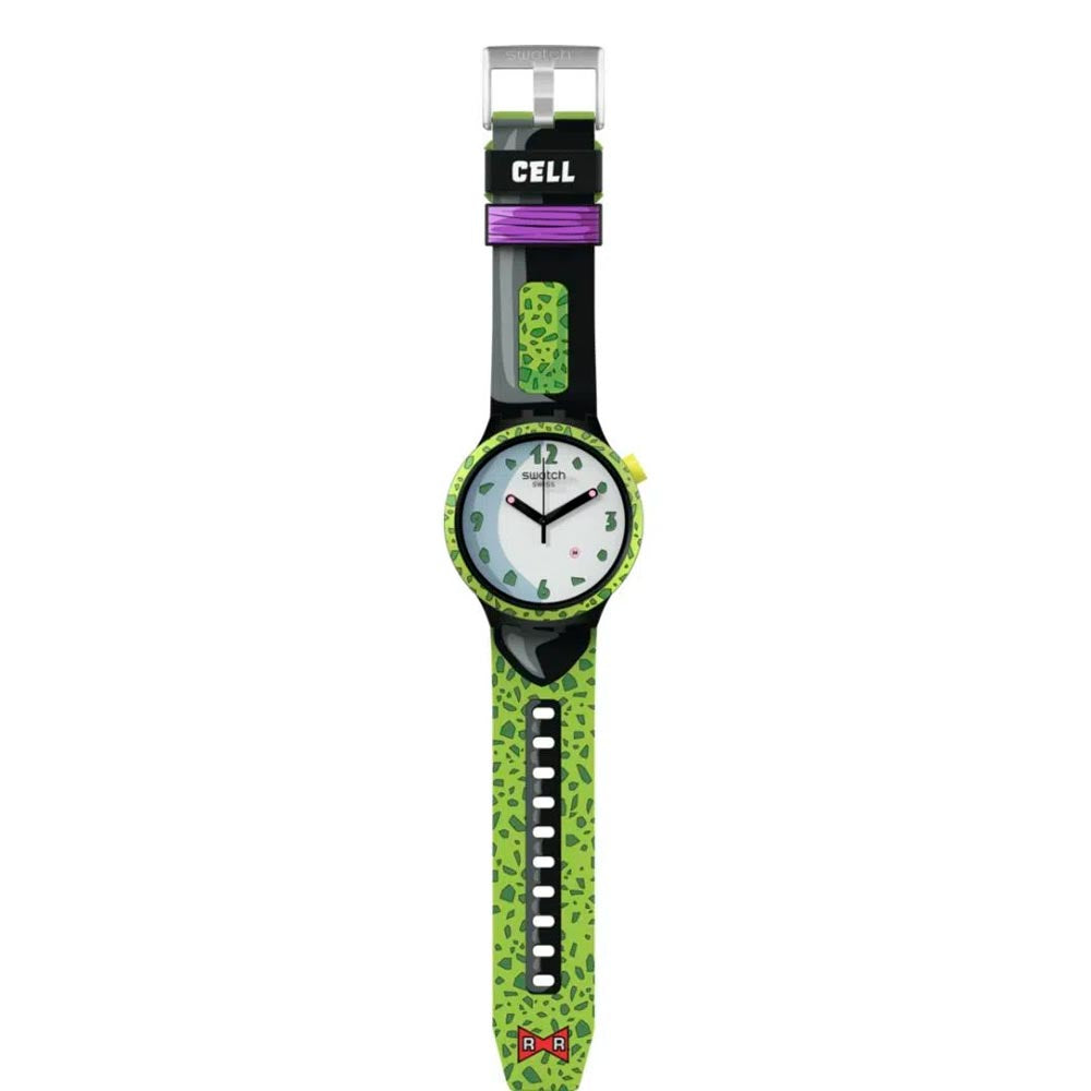 Reloj Swatch x Dragon Ball Z SB01Z401 Cell 47mm - Dando la Hora - Dando ...