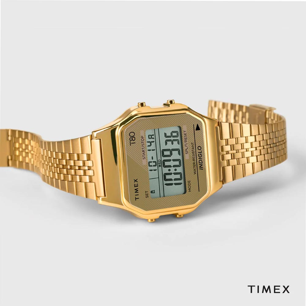 Reloj Timex Indiglo T80 Vintage TW2R79200 Dorado - Dando la Hora - Dando La Hora