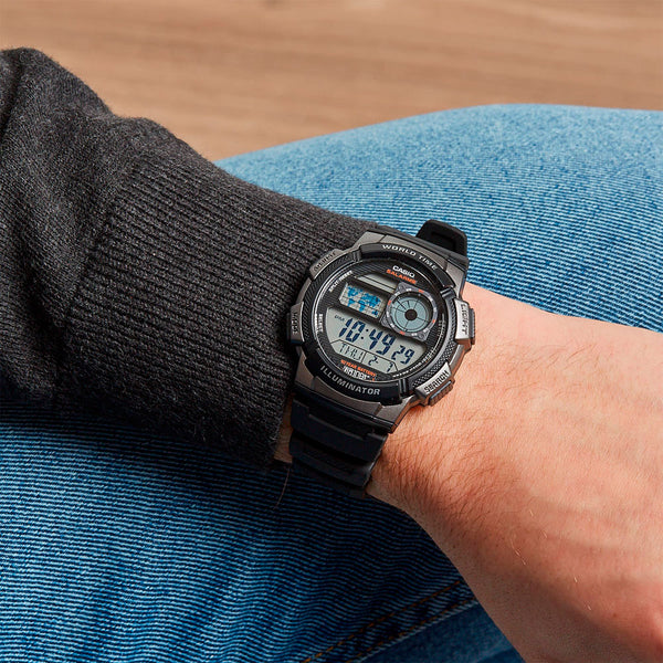 Reloj World Time Casio Vintage AE-1000W-1AVDF - Dando la Hora - Dando La Hora