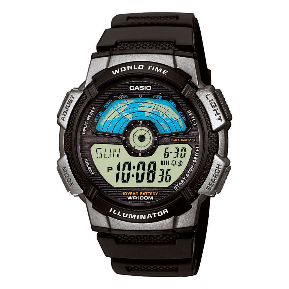 Reloj World Time Royale Casio Vintage AE-1100W-1AVDF - Dando la Hora - Dando La Hora